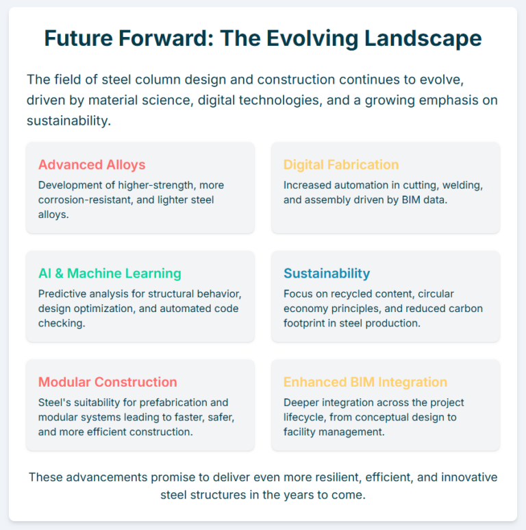 Structural Steel Columns Design Explained: Types, Design & BIM Applications